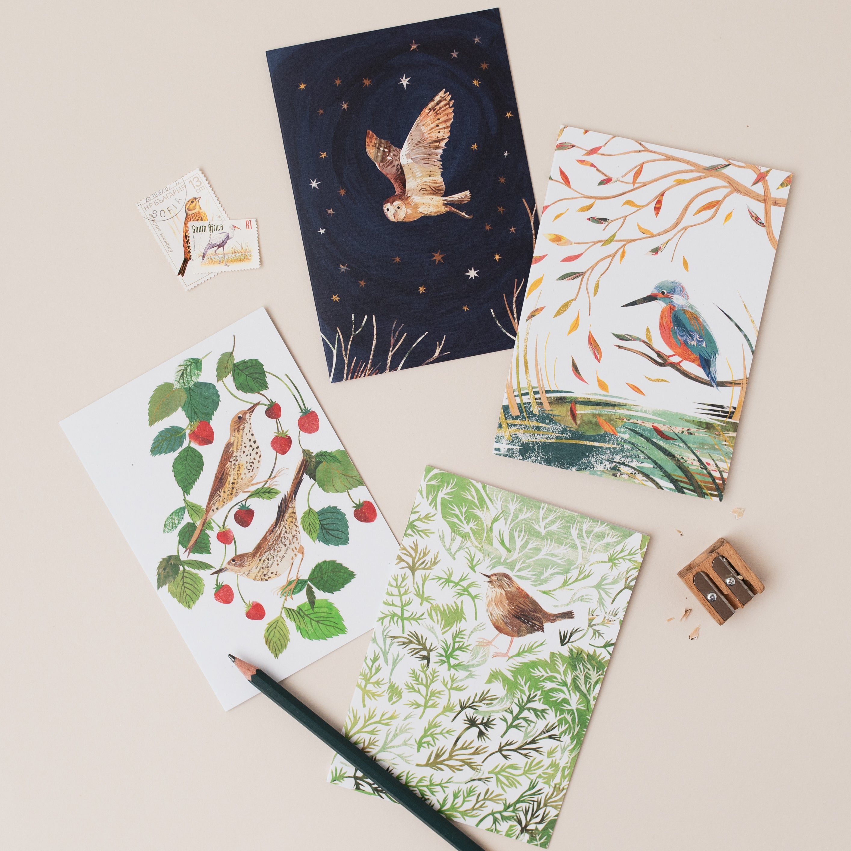 Kingfisher River recycled greetings card | Kate Slater – Kate Slater ...